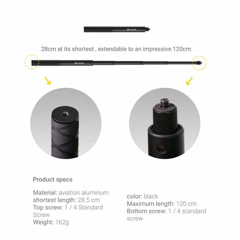 Insta360 Invisible Selfie Stick (120cm) - Airytek