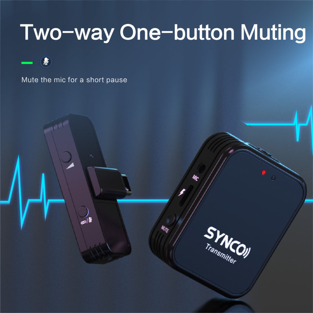 Synco G1T Wireless Microphone with USB Type-C Connector for Android Phones (2.4 GHz) - Airytek