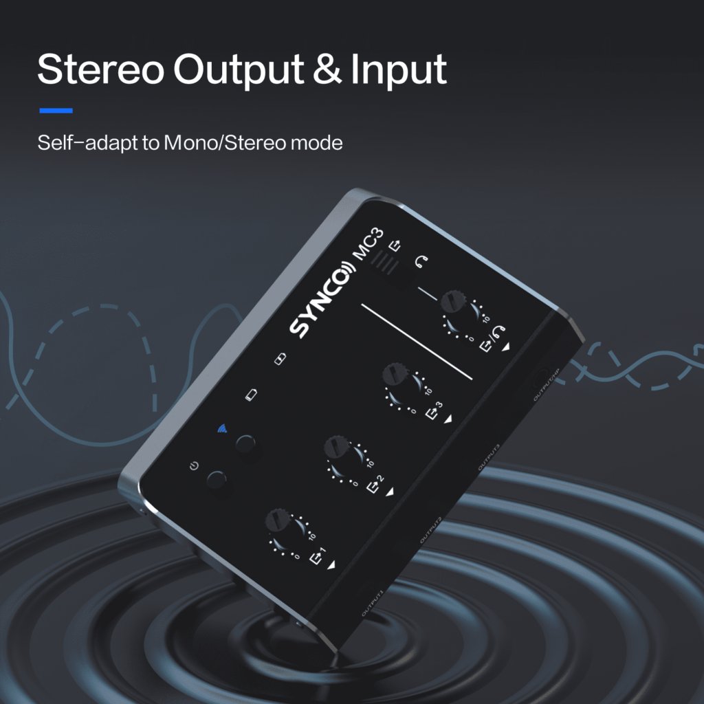 Synco MC3-Lite Portable Audio Mixer with in-Built Battery - Airytek