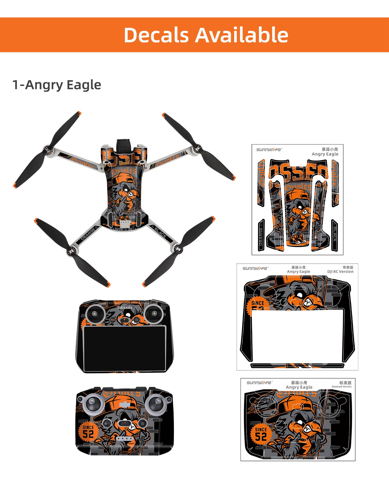 Sunnylife Skin sticker for Mini 3 pro (Drone+DJI RC remote) - Airytek